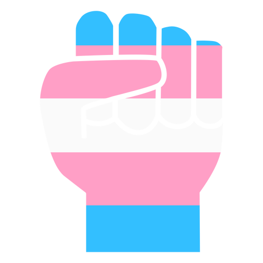 Transgender hand finger fist stripe flat - Transparent PNG & SVG vector ...