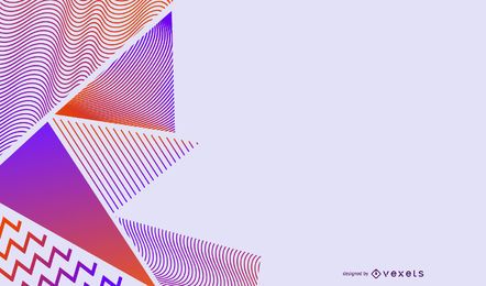 Striped Gradient Triangles Background Vector Download