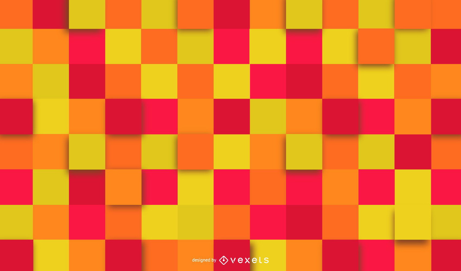 Quadrados Fundo Geométrico Colorido - Baixar Vector