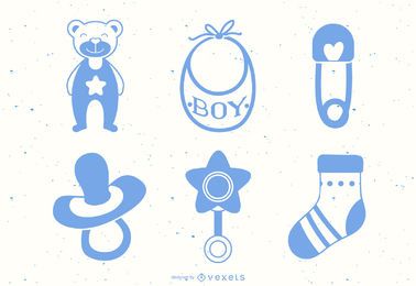 Baby Boy Element Vector Set Vector Download