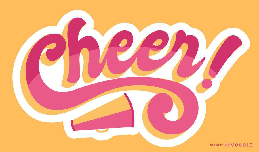Cheer Lettering Design - Vector Download