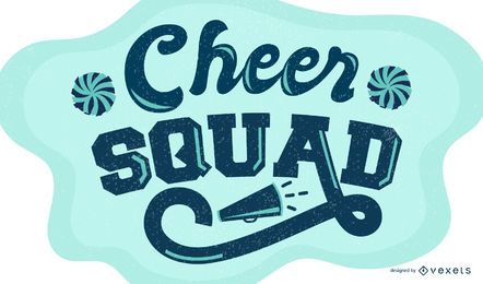 Cheer Squad Lettering Design Vector Download