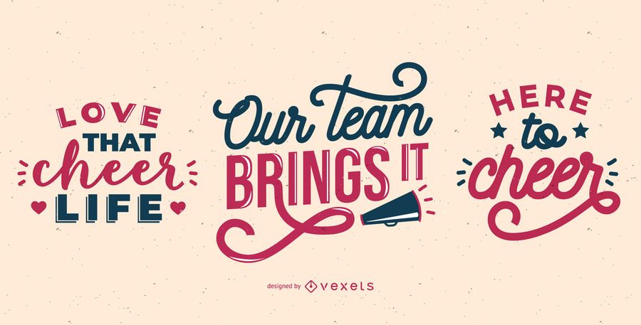 Cheerleading Lettering Set - Vector Download