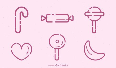 Pink Candy Collection Illustration Vector Download