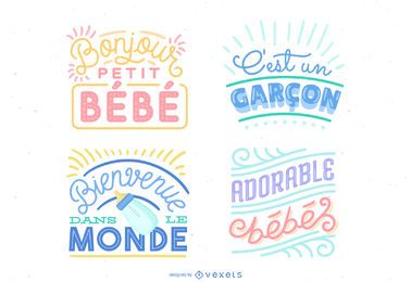 New Baby Lettering Illustration Vector Download