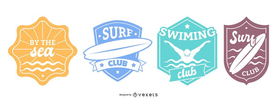 Swimming Badges Set - Vector download