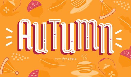 Autumn Lettering Design Vector Download