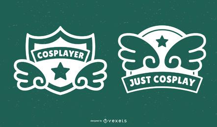 Baixar Vetor De Conjunto De Emblemas Da Cosplay
