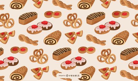 Sweet Bakery Pattern Design Vector Download