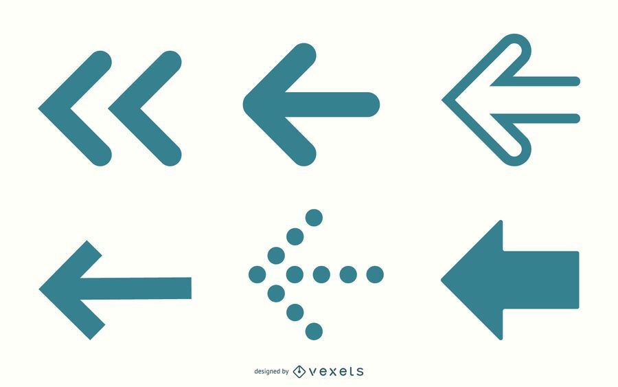 Conjunto De Silueta De Icono De Flecha - Descargar Vector