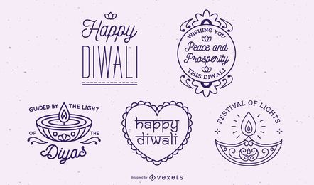 Diwali Lettering Collection Vector Download