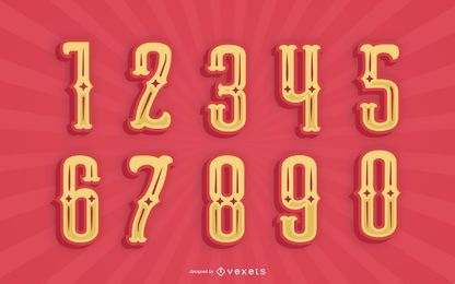 Mexican Style Alphabet Number Pack Vector Download