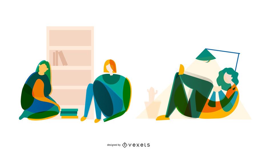 Conjunto De Vectores De Estudiantes Abstractos - Descargar Vector