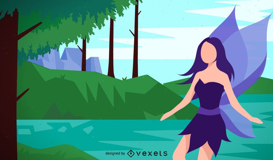 Diseño De Ilustración De Hada Del Bosque - Descargar Vector