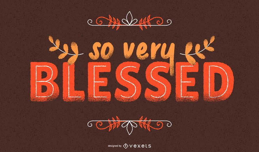 So Very Blessed Lettering Design - Vector Download