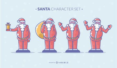 Santa Character Set Vector Download