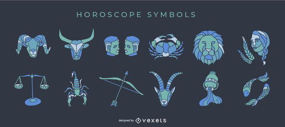 Horoscope Symbols Vector Pack Vector Download