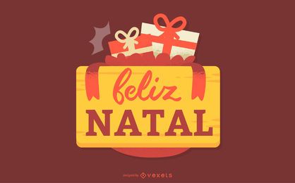 Feliz Natal Portuguese Christmas Quote Banner Vector Download