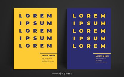 Simple Bold Poster Design Template Vector Download