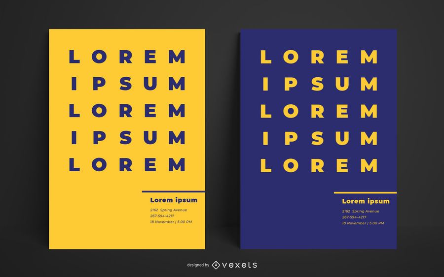 Simple Bold Poster Design Template - Vector Download