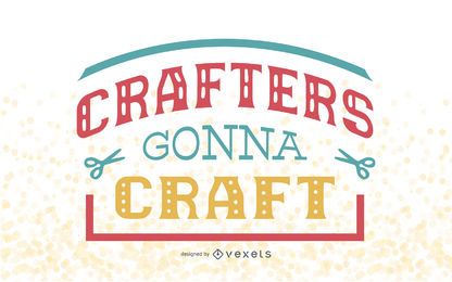 Crafters Lettering Design Vector Download
