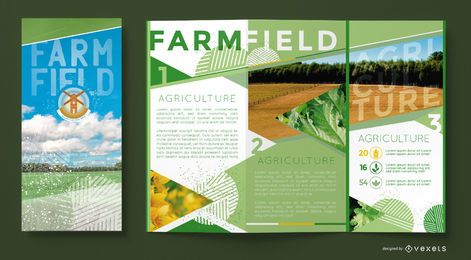 Farm Field Brochure Template Vector Download