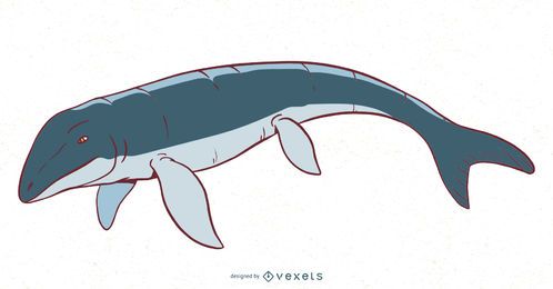 Mosasaurus Dinosaur Animal Illustration Design Vector Download