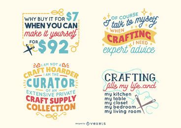 Crafting Lettering Pack Vector Download