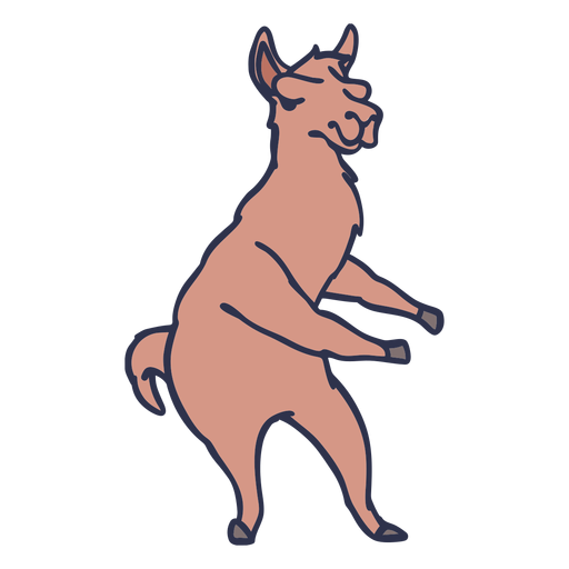 Llama dance dancing stroke flat - Transparent PNG & SVG vector file