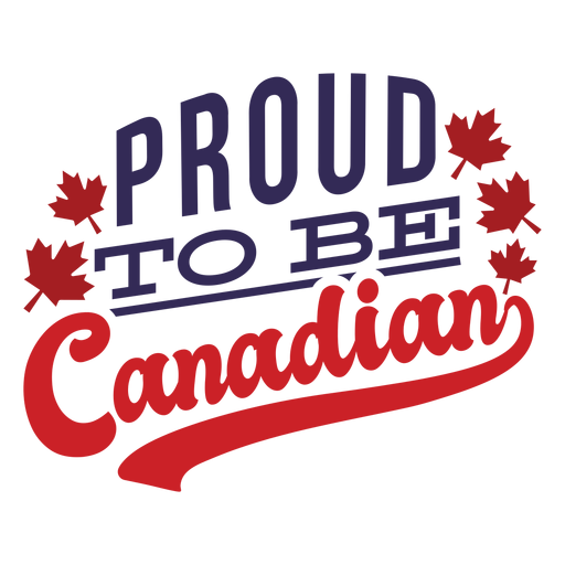 Proud to be canadian maple leaf badge sticker - Transparent PNG & SVG ...