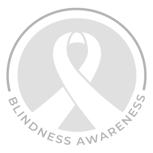 Ribbon blindness awareness badge sticker - Transparent PNG & SVG vector ...