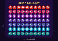 Bingo Balls Colorful Set Vector Download