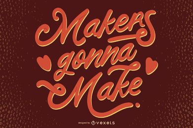 Crafting Quote Lettering Design Vector Download