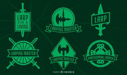 LARPing Badge Pack Vector Download