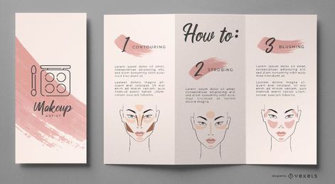 Makeup Brochure Template Vector Download