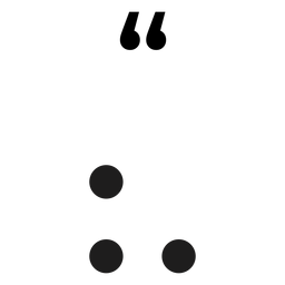 Inverted Commas Quotation Marks Dot Spot Stroke PNG & SVG Design For T ...