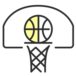 Basket Ball Backboard Flat Stroke PNG & SVG Design For T-Shirts