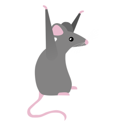 Mouse Tail Posture Flat PNG & SVG Design For T-Shirts