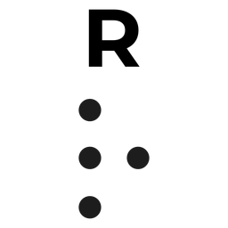 R R Letter Dot Spot Stroke PNG & SVG Design For T-Shirts