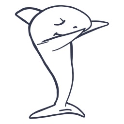 Shark Dancing Dance Stroke PNG & SVG Design For T-Shirts