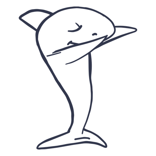 Shark dancing dance stroke - Transparent PNG & SVG vector file