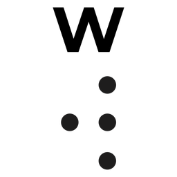 W W Letter Dot Spot Stroke PNG & SVG Design For T-Shirts