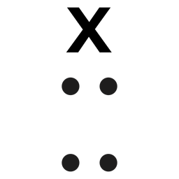 X X Letter Dot Spot Stroke PNG & SVG Design For T-Shirts