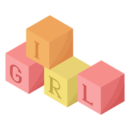 Girl Block Brick Flat PNG & SVG Design For T-Shirts
