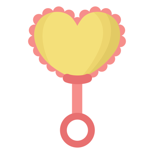 Heart rattle flat - Transparent PNG & SVG vector file
