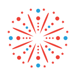 Salute Firework Ray Beam Star Badge Sticker PNG & SVG Design For T-Shirts