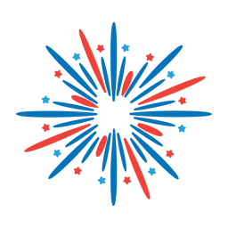 Salute Firework Star Ray Beam Badge Sticker PNG & SVG Design For T-Shirts