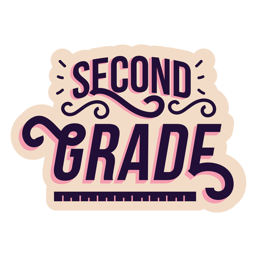 Second grade badge sticker - Transparent PNG & SVG vector file