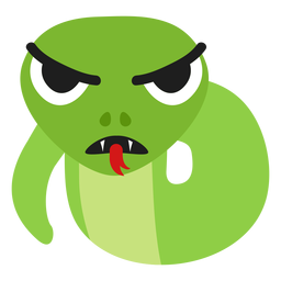Snake Angry Muzzle Head Flat PNG & SVG Design For T-Shirts