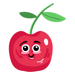 Sweet Cherry Cherry Flat PNG & SVG Design For T-Shirts
